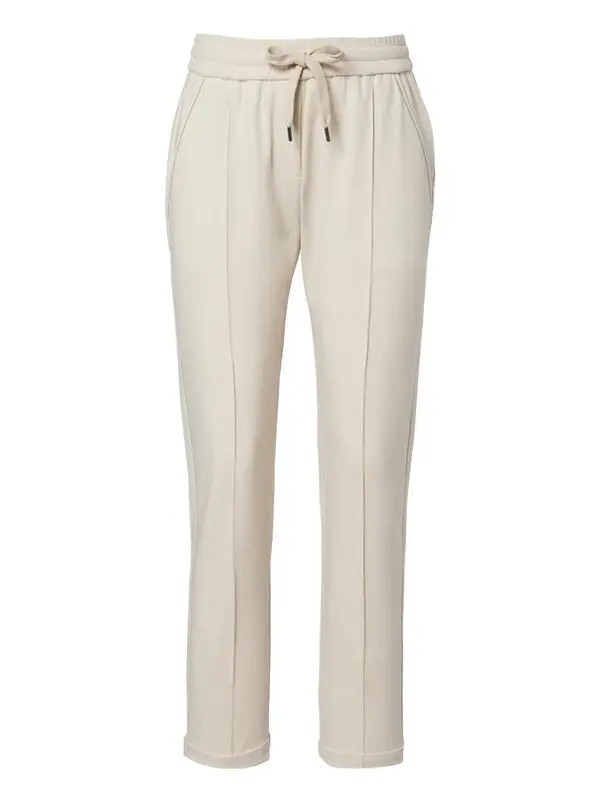 Brunello Cucinelli Monili Cotton Sweatpants - Beige