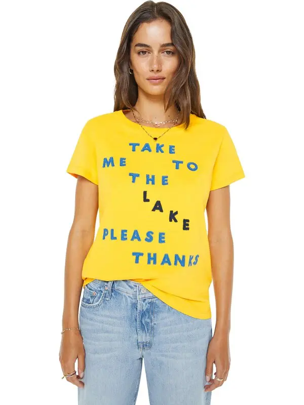 MOTHER The Boxy Goodie Take Me To Lake T-shirt - Blue