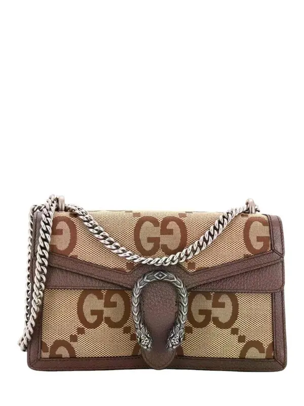 Gucci Dionysus Jumbo Gg Canvas Small Shoulder Bag - Brown