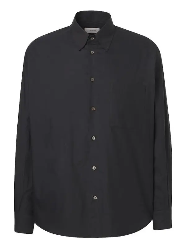 LEMAIRE Cotton And Silk Shirt - Black