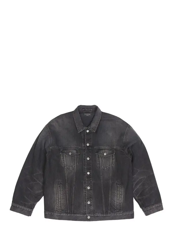 Balenciaga Oversized Japanese Denim Jacket - Black