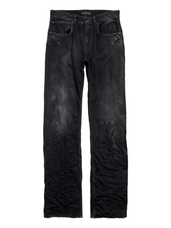 Balenciaga City Straight Jeans - Black