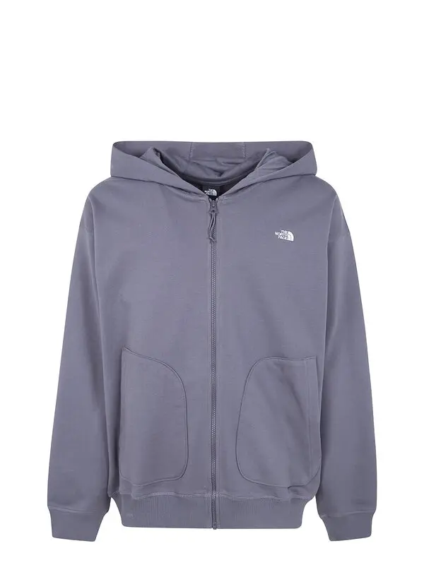 The North Face Oversized Full Zip Hoodie - Gray