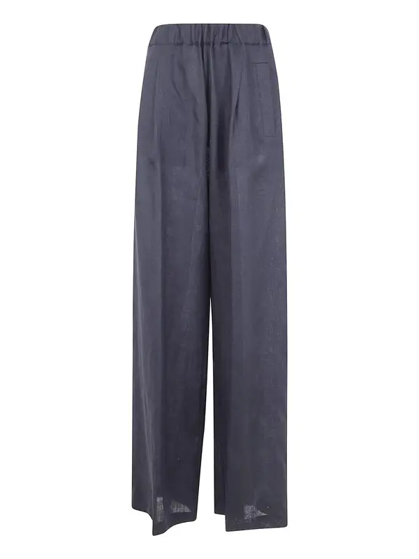 SEMICOUTURE Linen Trousers - Black