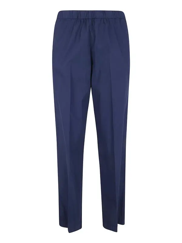 KILTIE George Popeline Back Elastic Trousers - Blue