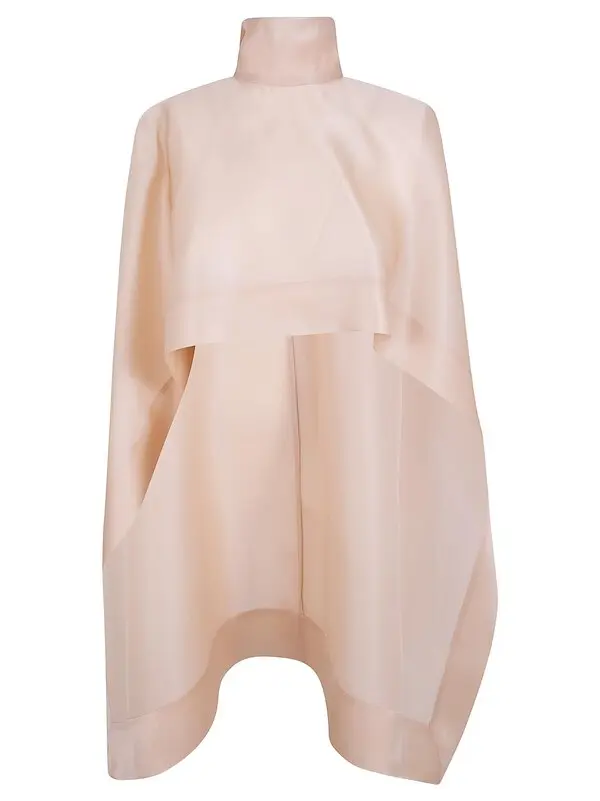 Alberta Ferretti Mini Cape Dress - Beige