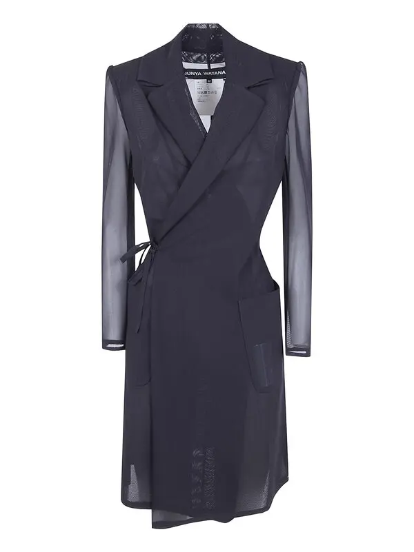 JUNYA WATANABE COMME DES GARCONS Long Double-breasted Coat - Black