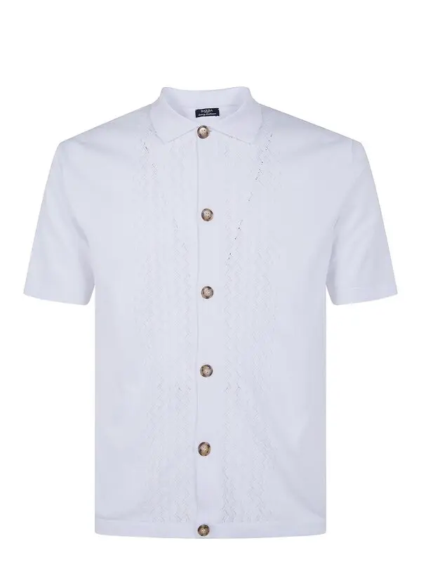 BARBA NAPOLI Cotton Drawn Shirt - White