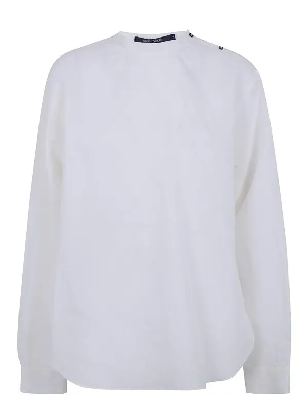 Sofie D'hoore Long Sleeve Crew Neck Shirt - White