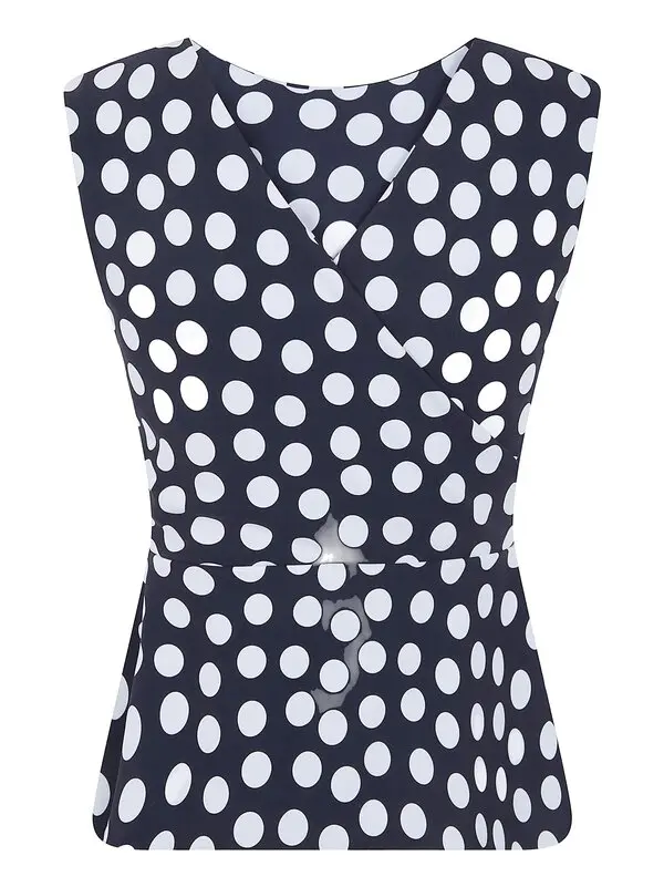 Chiara Boni La Petite Robe Oliwia Print Slim Jersey Top - Black