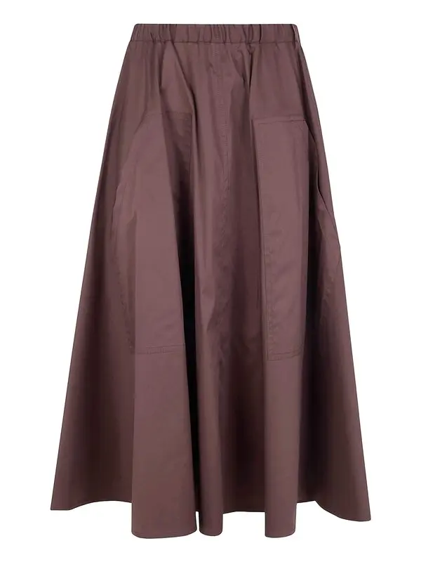 DRHOPE Midi Skirt - Brown