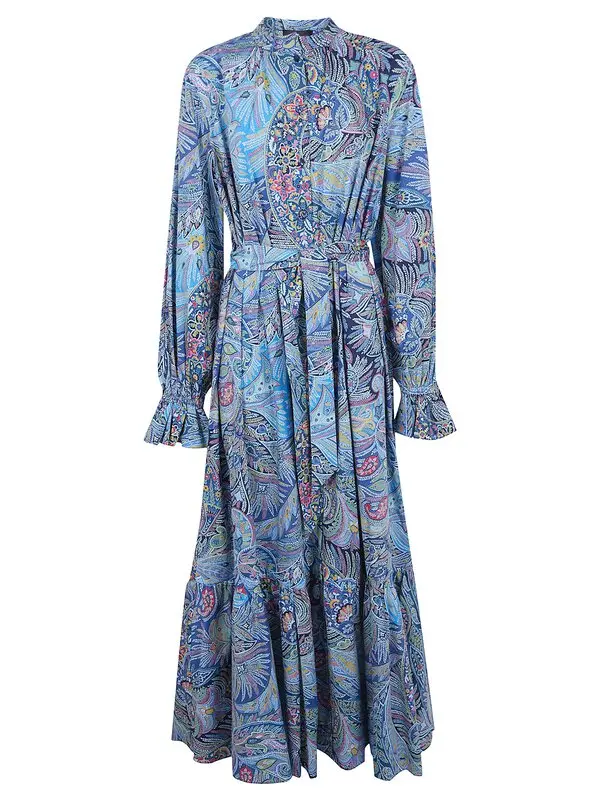 Etro Long Chemisier Dress - Blue