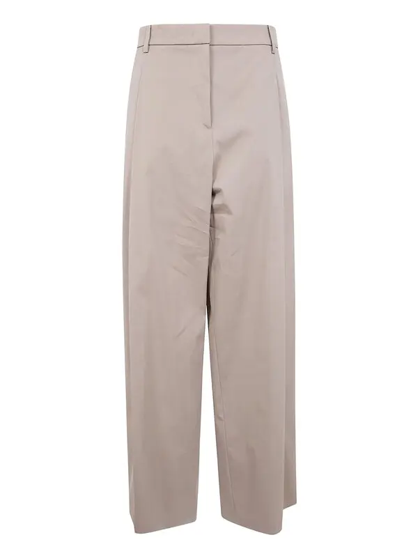 N.21 Canvas Wide Leg Pants - Brown