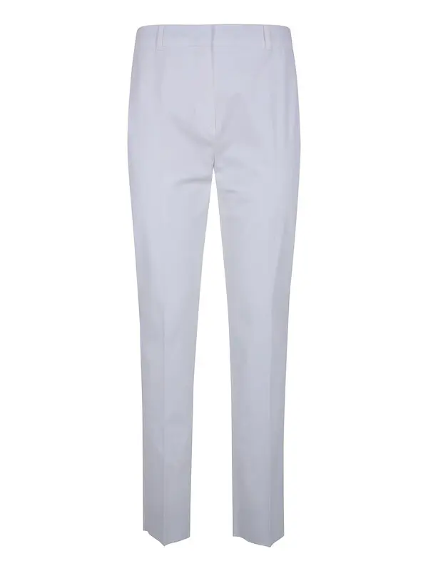 Max Mara Classic Stretch Poplin Trousers - White
