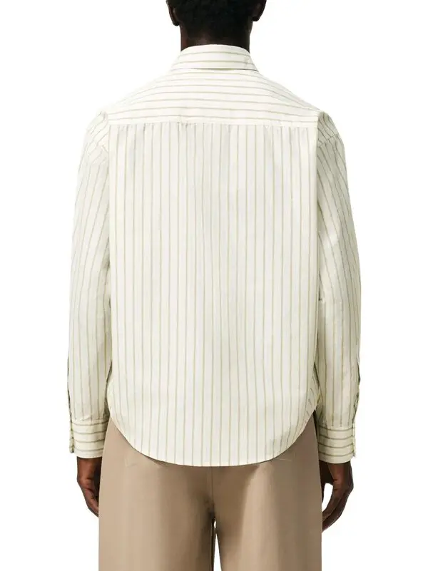 Ami Boxy Long Sleeve Shirt - White