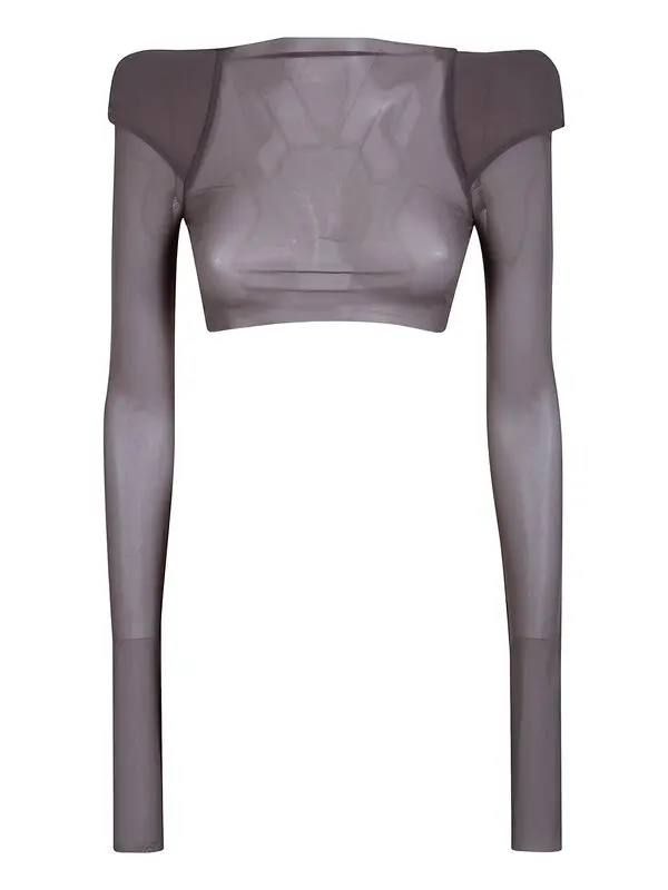 Rick Owens Helm Top T-shirt - Gray