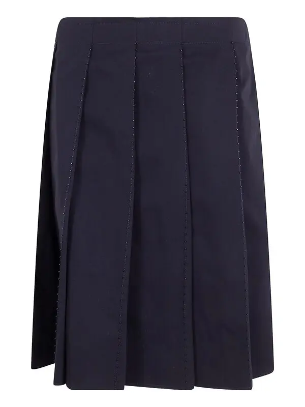 TOTEME Pleated Beaded Skirt - Black
