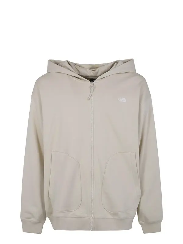 The North Face Oversized Full Zip Hoodie - Beige