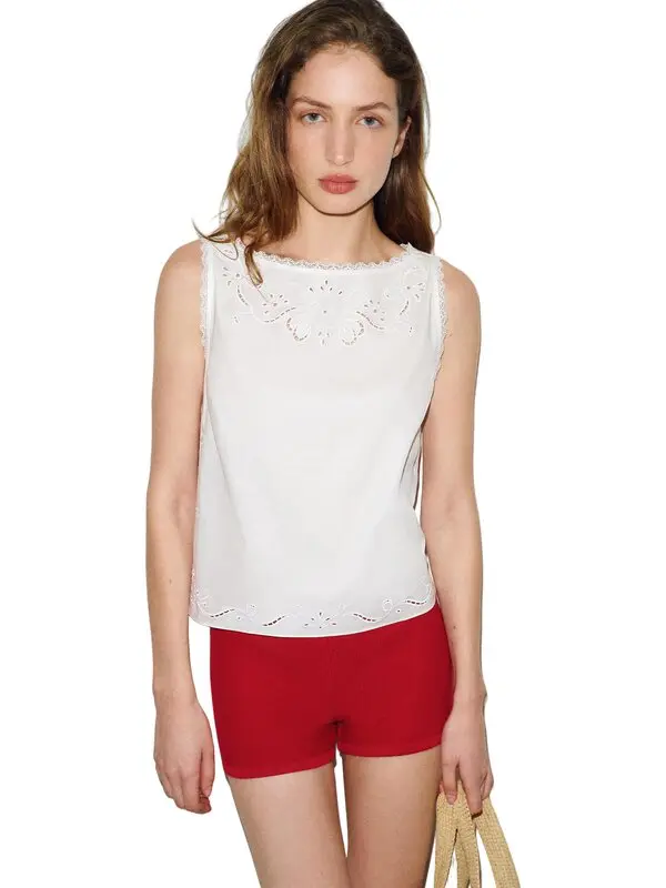 REFORMATION Fiorella Top - Ivory