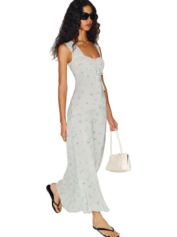 REFORMATION Saphira Lace Maxi Dress - Blue