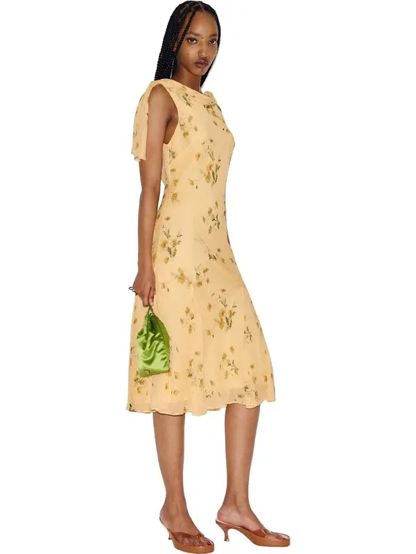 REFORMATION Oleta Midi Dress - Yellow