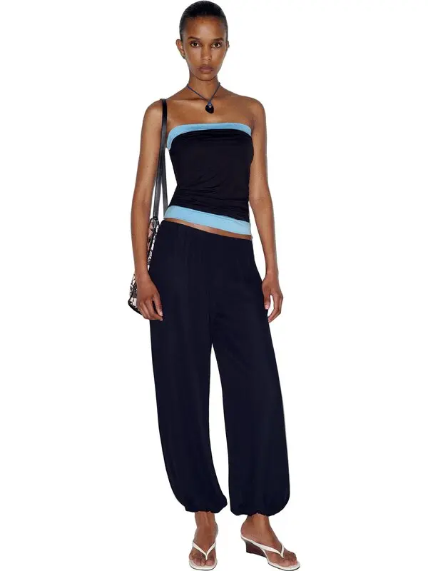 REFORMATION Evie Knit Top - Black