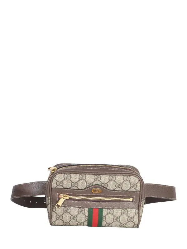 Gucci Gg Supreme Canvas Ophidia Belt Bag - Brown