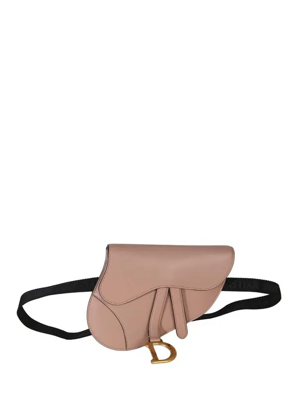 Dior Calfskin Saddle Belt Pouch - Pink