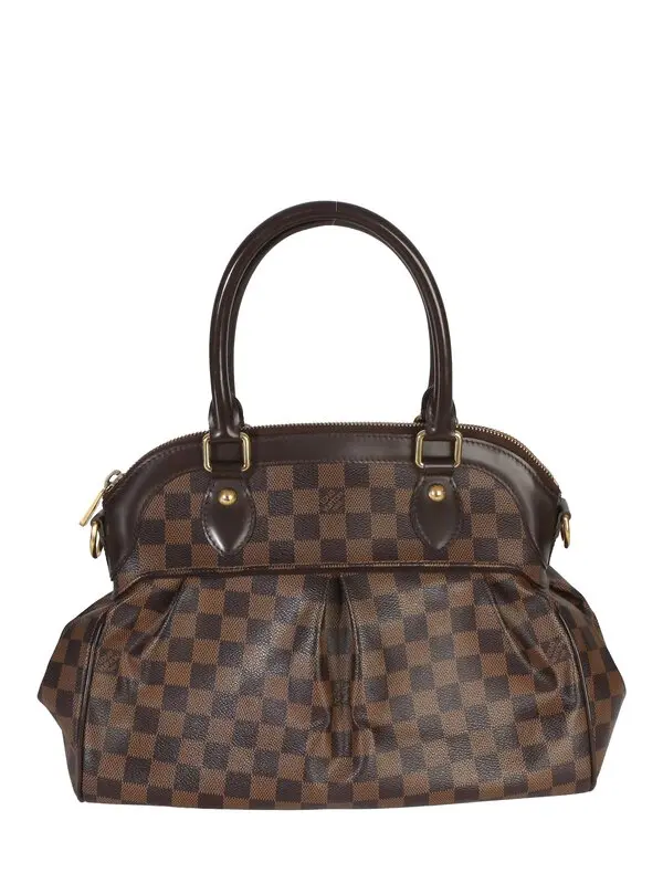 LOUIS VUITTON Damier Ebene Canvas Trevi Pm - Brown