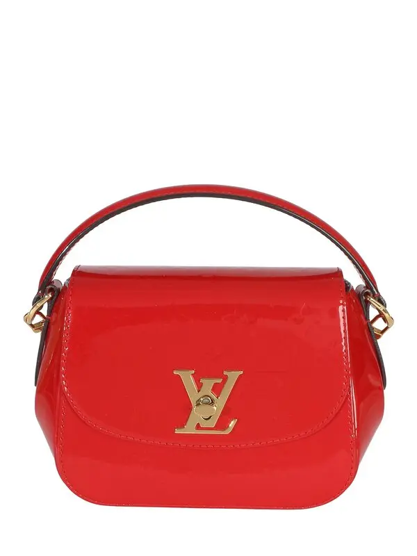 LOUIS VUITTON Monogram Vernis Pasadena Shoulder Bag - Red