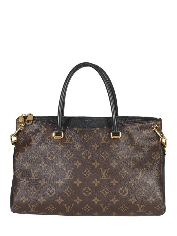 LOUIS VUITTON Monogram Canvas Pallas Tote Mm - Brown
