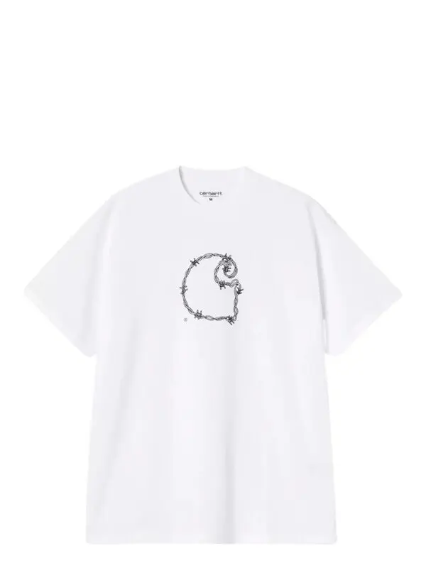 Carhartt Work In Progress Logo Cotton T-shirt - White