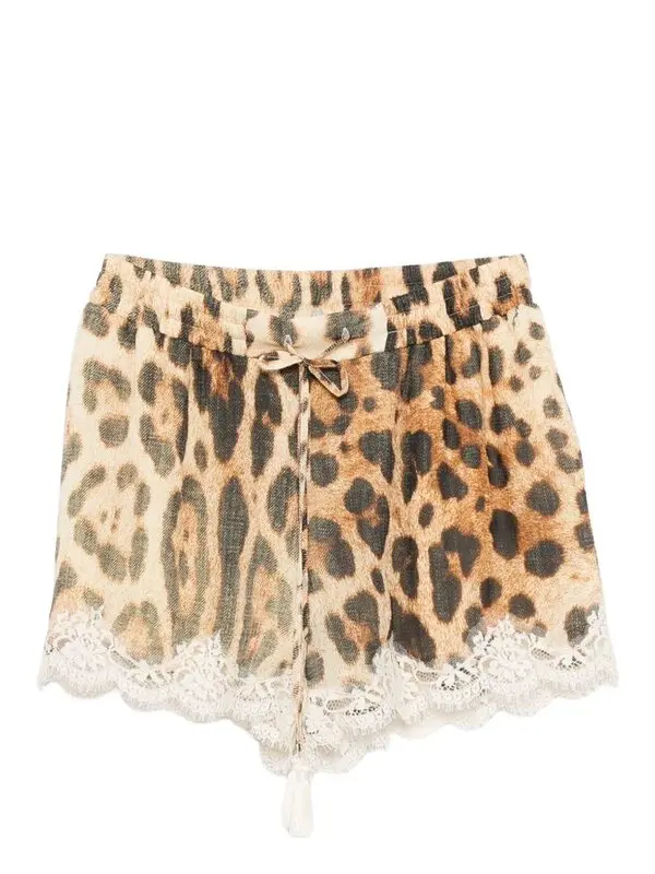 Ermanno Scervino Lace-detail Shorts - Multi
