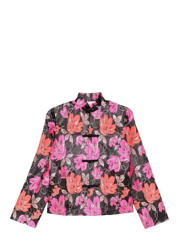 Comme Des Garçons Floral Printed Jacket - Black