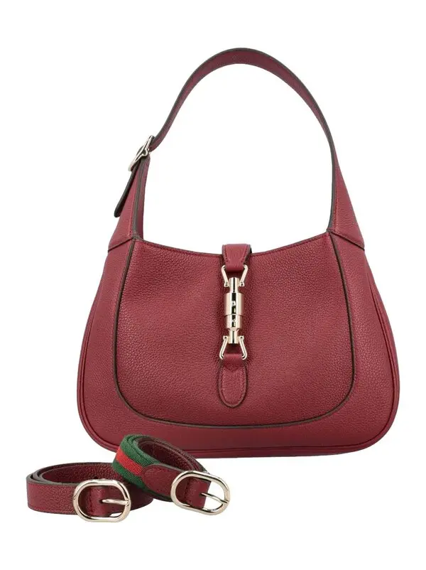 Gucci Jackie 1961 Medium Leather Shoulder Bag - Red