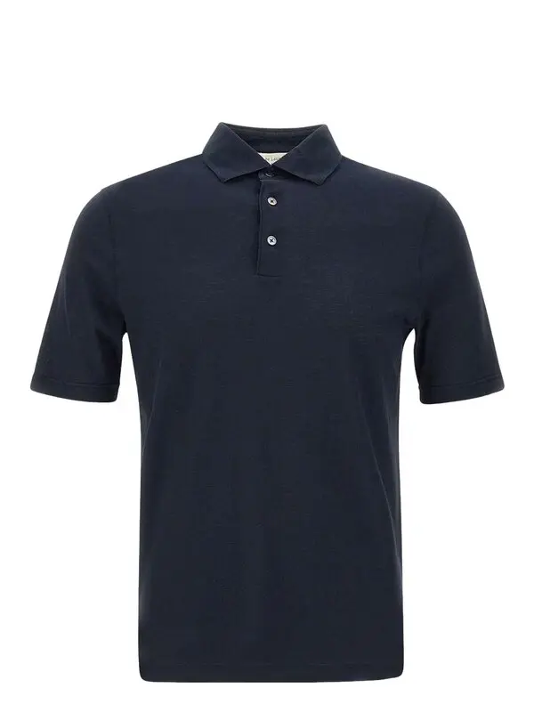 FILIPPO DE LAURENTIIS Cotton Polo Shirt - Blue