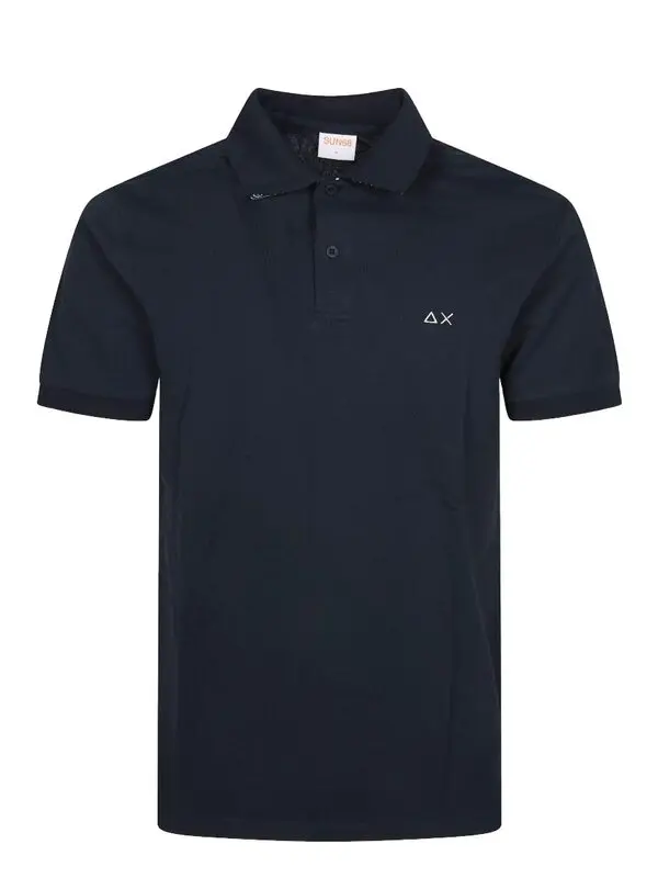 SUN 68 Polo Shirt With Logo - Blue