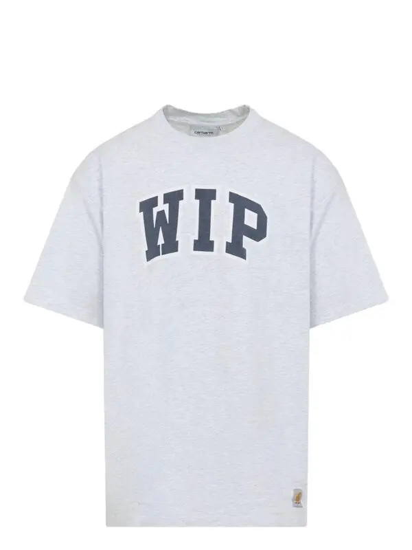 Carhartt Work In Progress Logo Cotton T-shirt - Grey