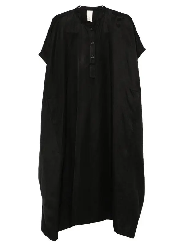 Soh Linen Blend Short Dress - Black