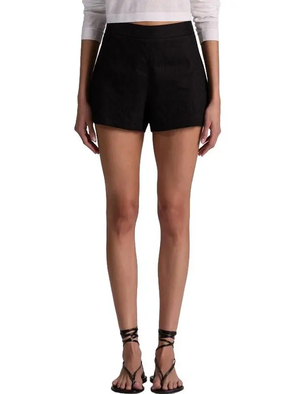 Alice + Olivia Hera Linen Short - Black