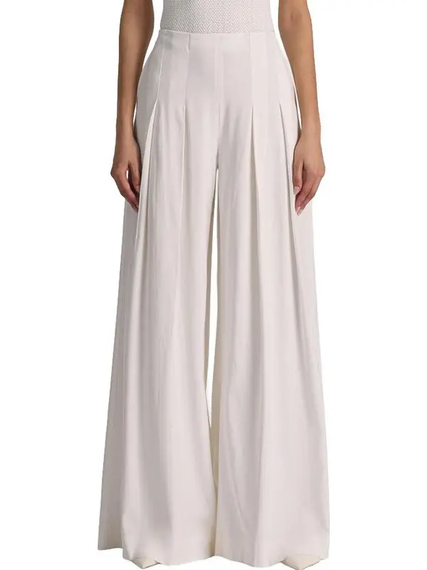 Alice + Olivia Henry Pleated Pant - White