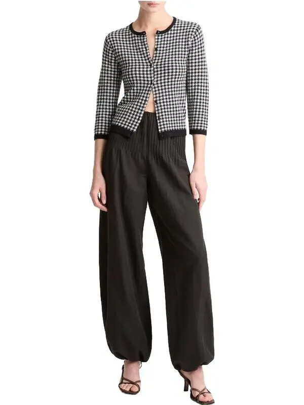 Vince Pintuck High-rise Wide-leg Pant - Black