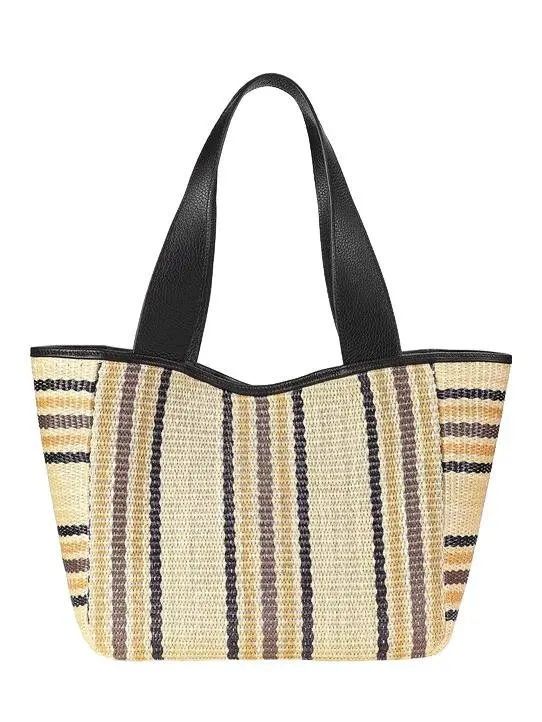 Gigi New York Mercer Raffia Tote - Stripe