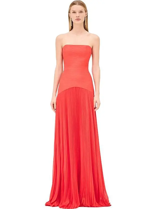 Alexis Sunniva Strapless Gown - Red