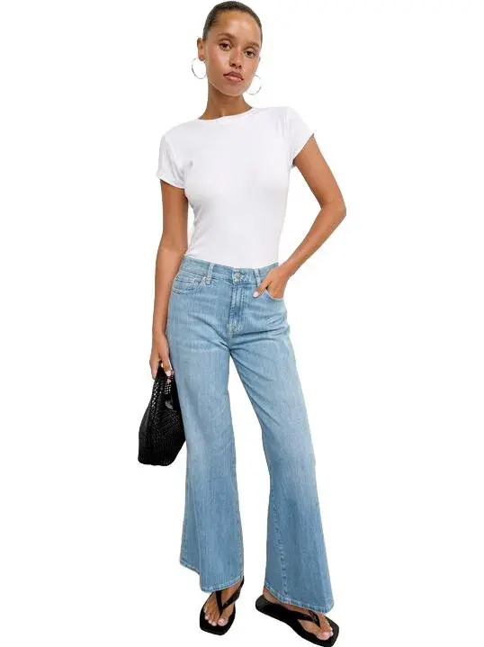 Splendid Slim Palazzo Ankle Jean - Denim