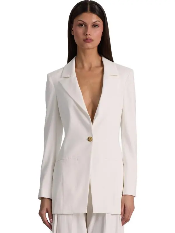 Alice + Olivia Hope Fitted Blazer - White