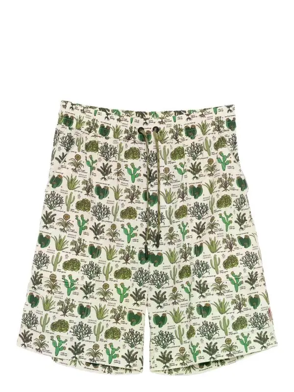 Moncler Printed Drawstring Shorts - Neutrals