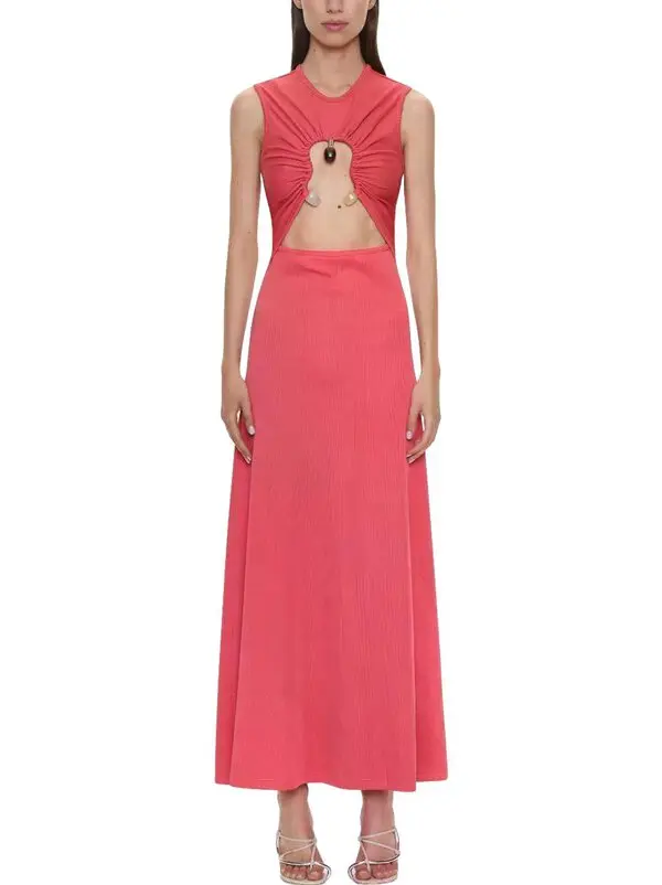 Christopher Esber Hiero Stone-embellished Maxi Dress - Red