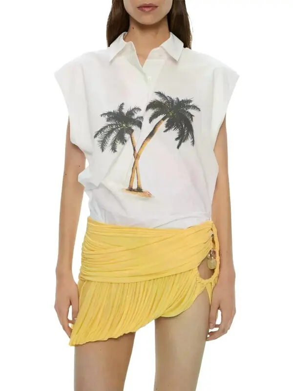 Christopher Esber Pleated Mini Skirt - Yellow
