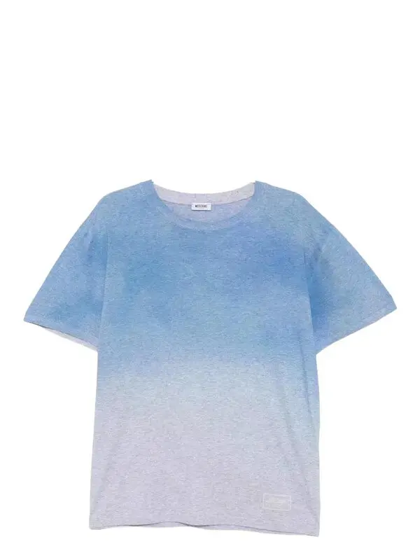 Moschino Ombré-effect Round Neck T-shirt - Blue